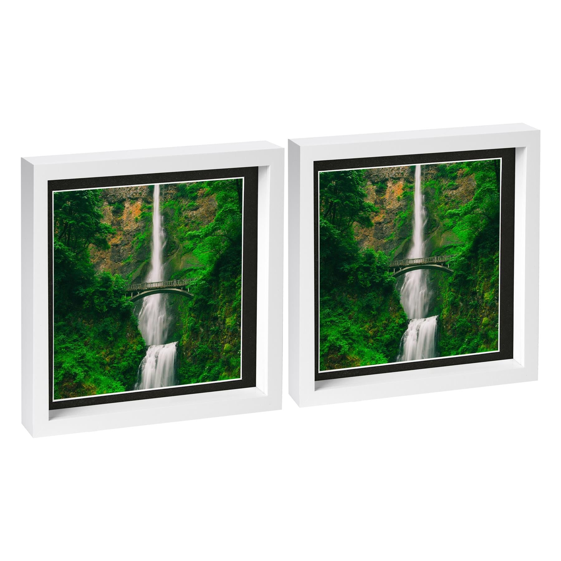 Nicola Spring 10 x 10" Photo Frames - Black Mount 3D Photo Frame ...