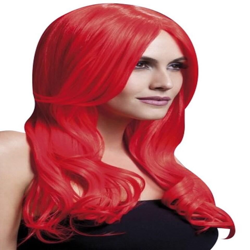 Fever Khloe Wig, Neon Red - FEMALE - ADULT - N/A - Tesco Groceries