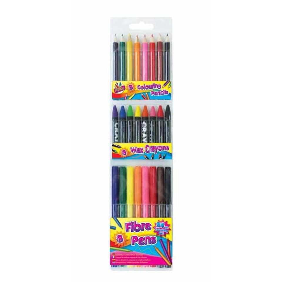 Pack of 24 Piece Colouring Set - Tesco Groceries