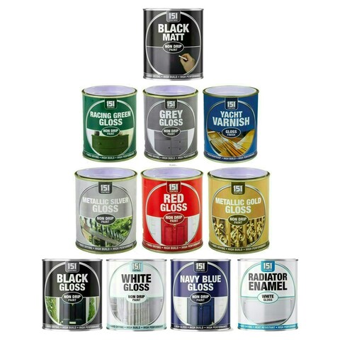 151 Non Drip All Colours Paint Tin Exterior Interior Hard Drying 300ml ...
