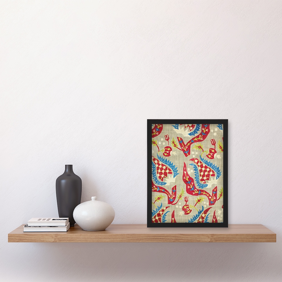 William Morris Framed Wall Art Print Turkish Bed Cover Floral Pattern ...