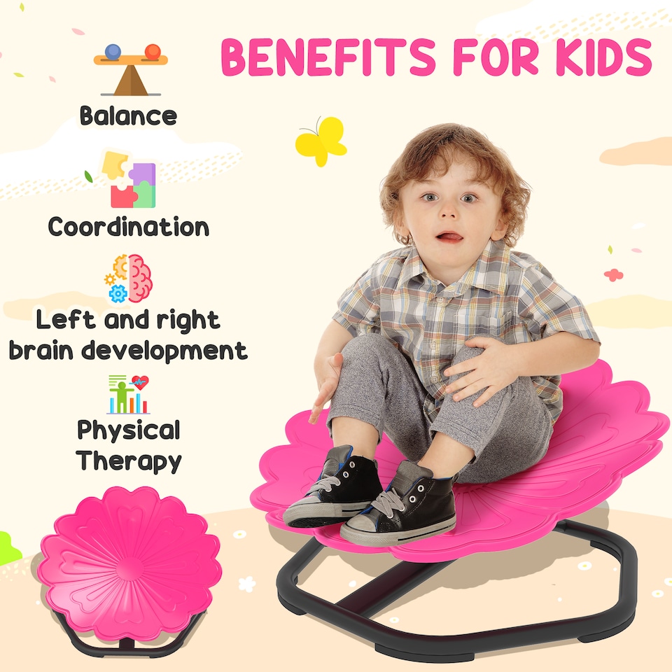 AIYAPLAY Kids Spinning Chair for Autism, Sensory Swivel Chair for ADHD ...