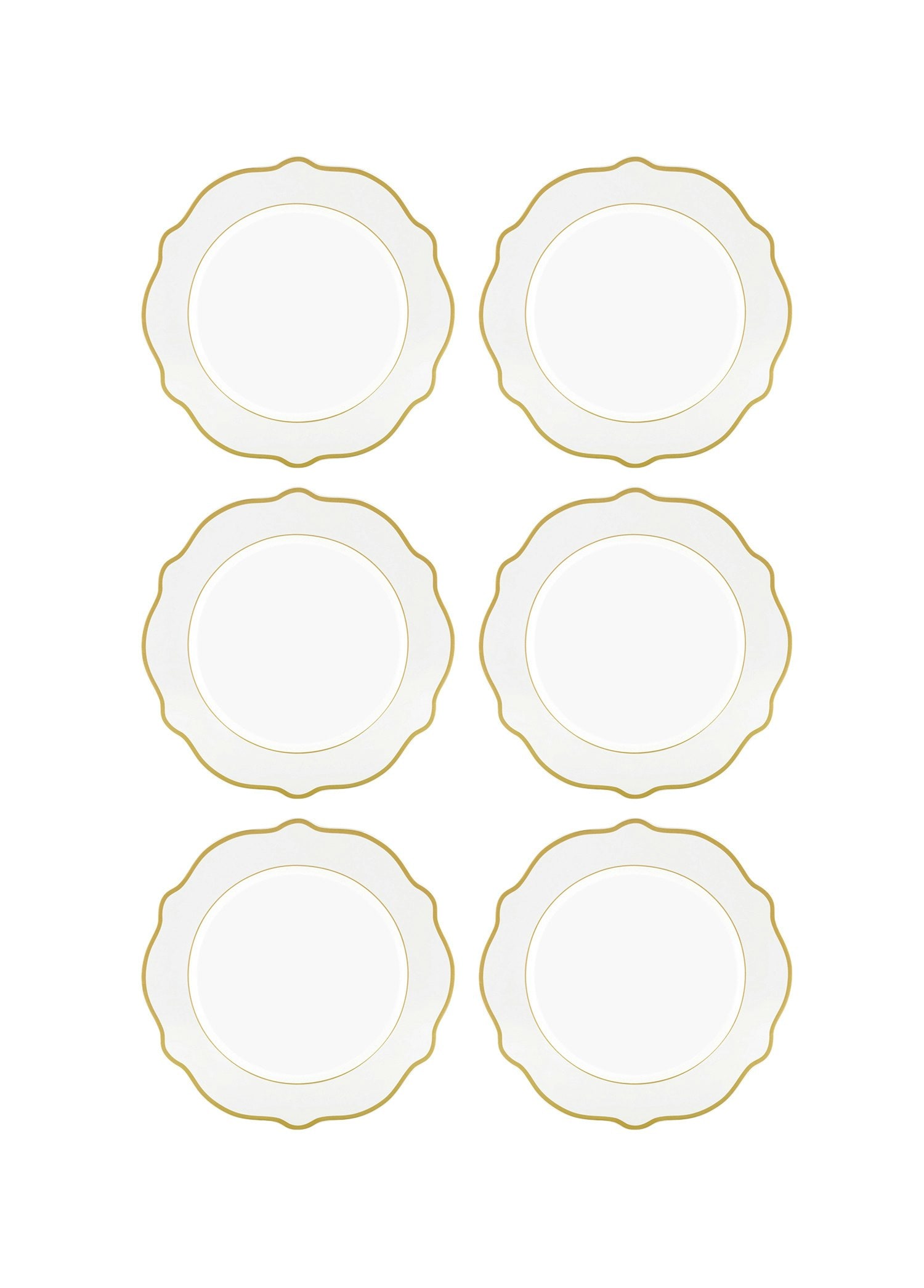 Jaswely Collection Porcelain Side Plates, Set of 6 (White) - Tesco ...