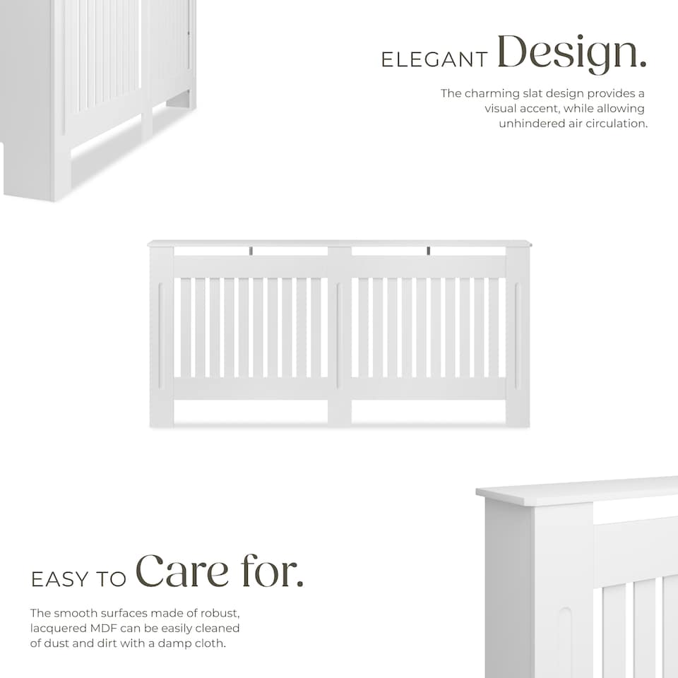 Radiator Cover Vila - with shelf, louvre design, optimal air ...
