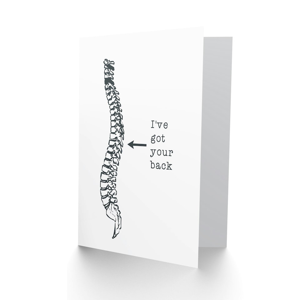 Romance Valentine Spinal Column Pun Funny Friendship Card - Tesco Groceries