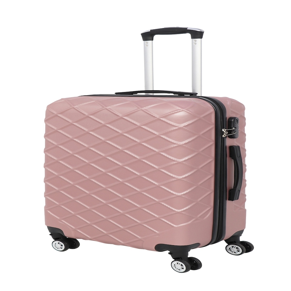 3 Pcs Suitcase Set ABS Hard Shell 4 Wheeled Trolley Lightweight Luggage ...