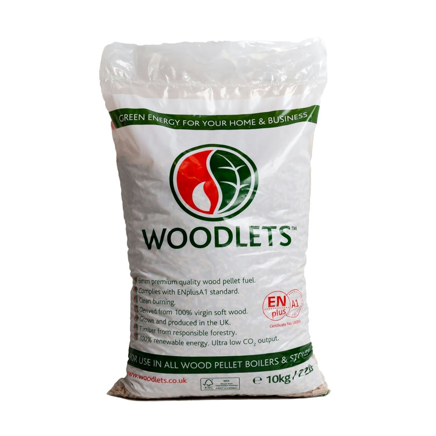 Woodlet Wood Pellets - 10kg Bag - Tesco Groceries