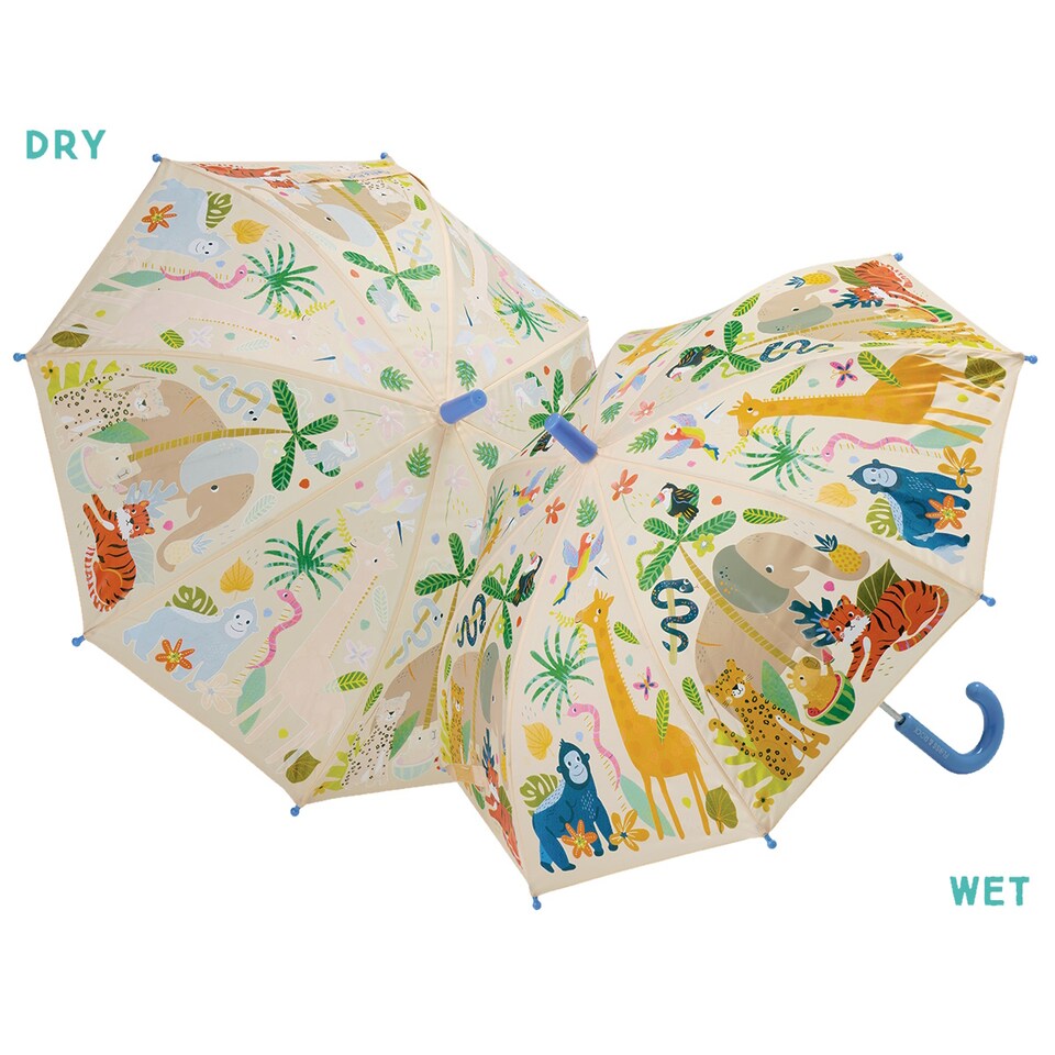 Floss & Rock Children's Colour Changing Umbrella - Jungle - Tesco Groceries