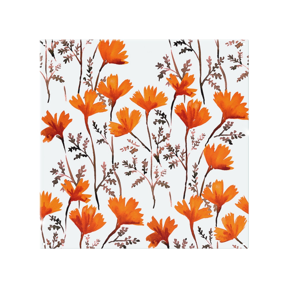 Flowers In Autumn Colours Splash Back | White - Tesco Groceries