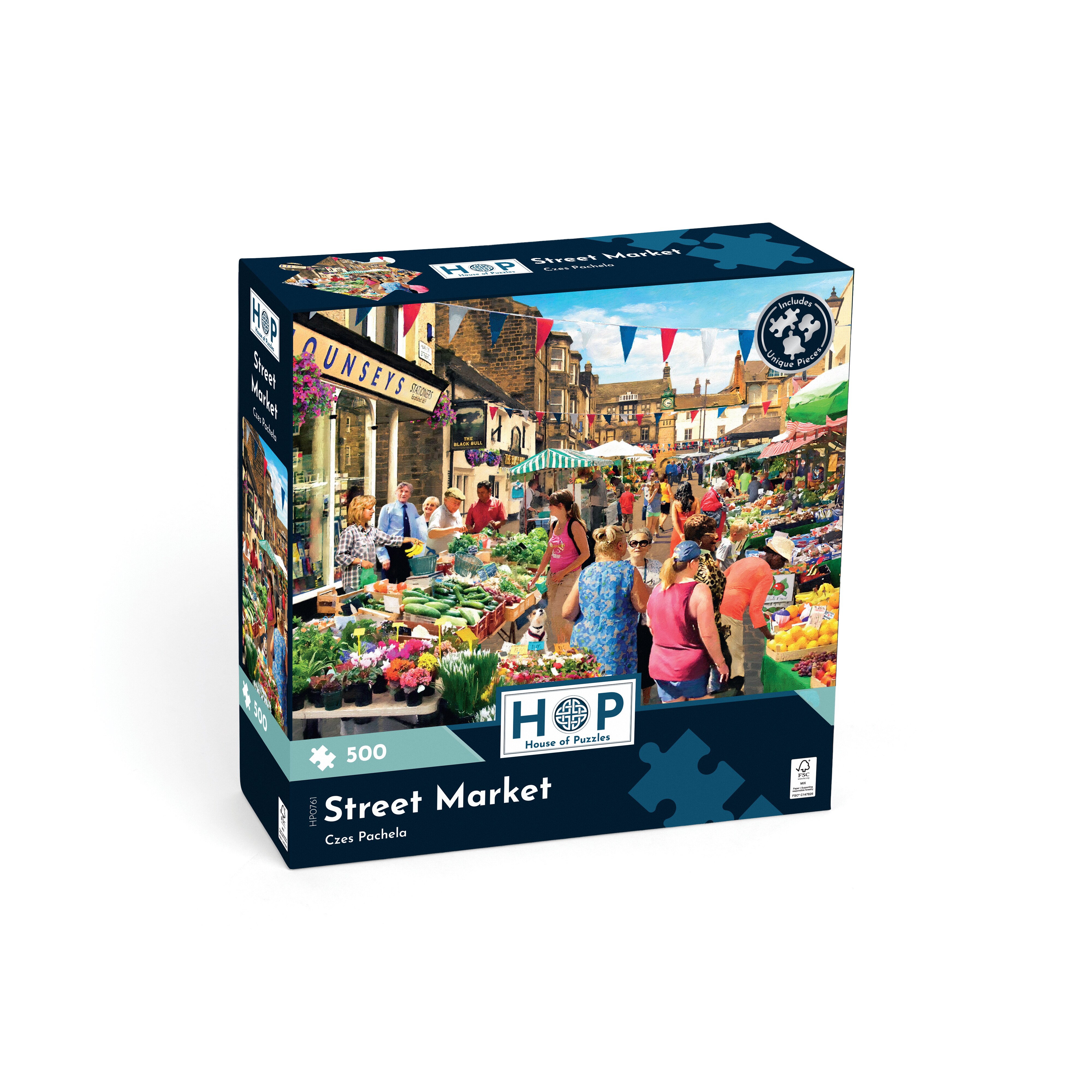 Street Market 500 Piece Jigsaw Puzzle - Tesco Groceries