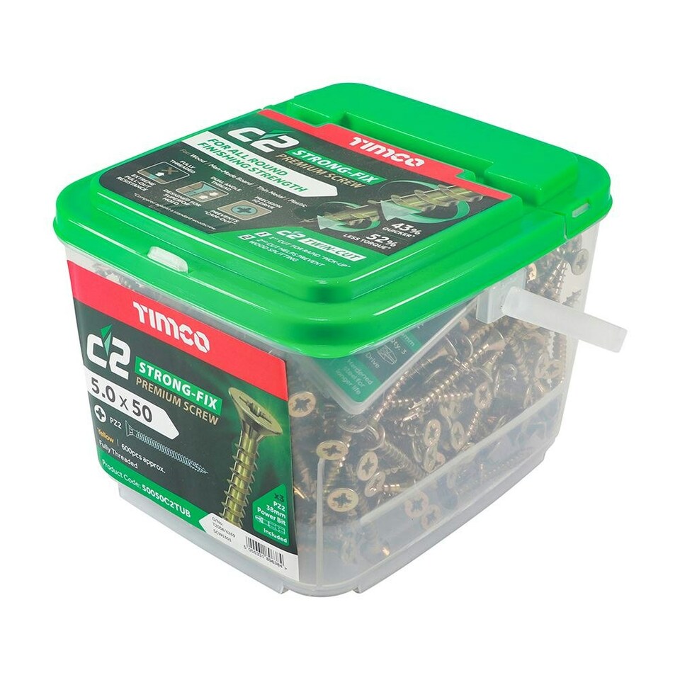 Timco - C2 Strong-Fix Multi-Purpose Premium Screws - PZ - Double ...
