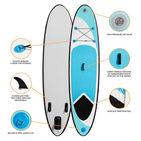 10ft Blue Inflatable Paddle Board | Blue - Tesco Groceries