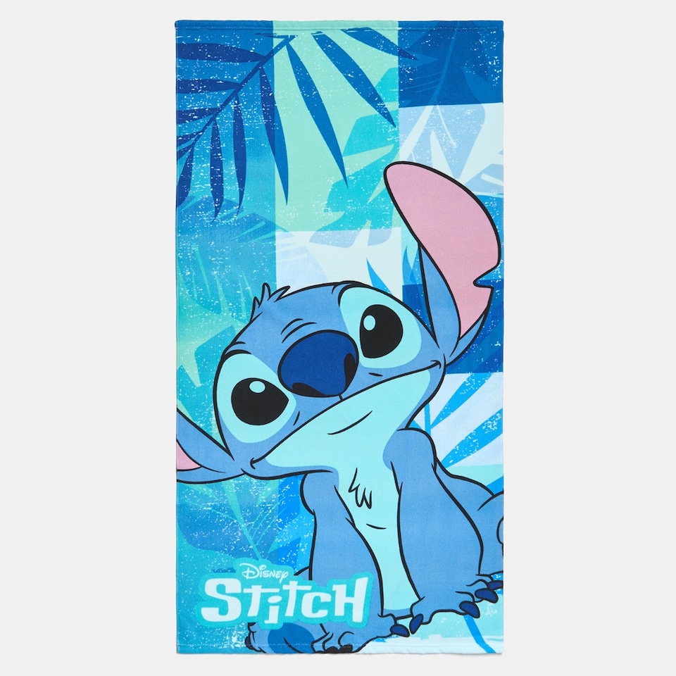 OHS x Stitch Kids Beach Towel Hooded Poncho Absorbent Quick Dry | Blue ...