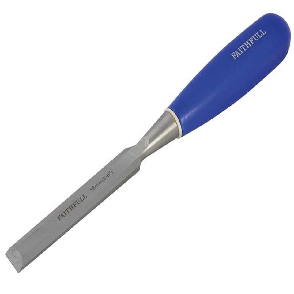 Faithfull Bevel Edge Chisel Blue Grip 16Mm (5/8In) - Tesco Groceries