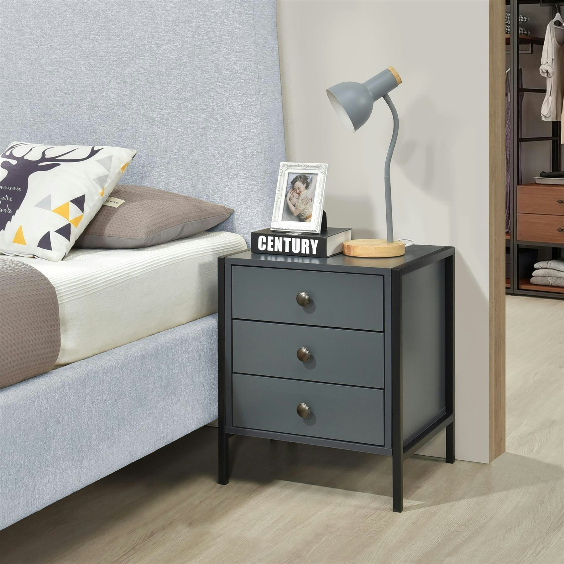 Alva 3 Drawer Bedside Table - Tesco Groceries