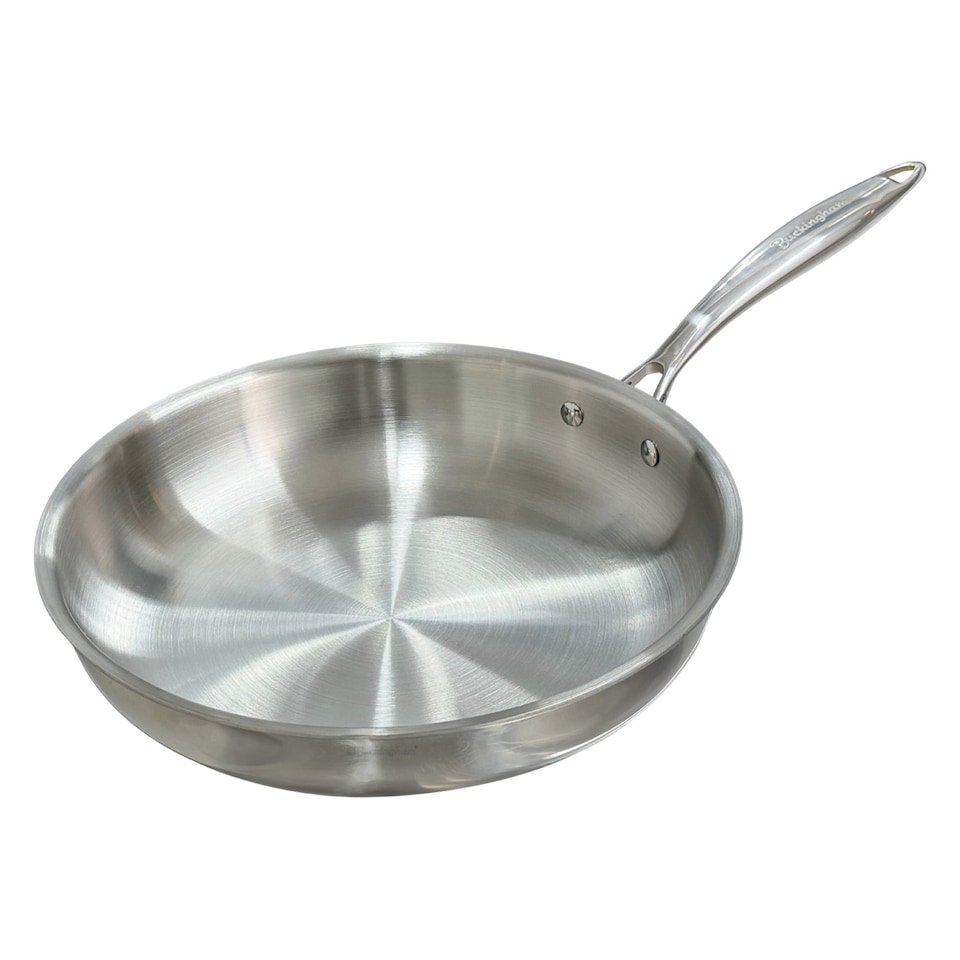 Buckingham Elite Tri Stainless Steel Frying Pan 28 cm | Silver | 28 cm ...