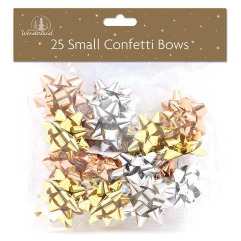 25 Luxury Small Bows Lux Metallics - Tesco Groceries
