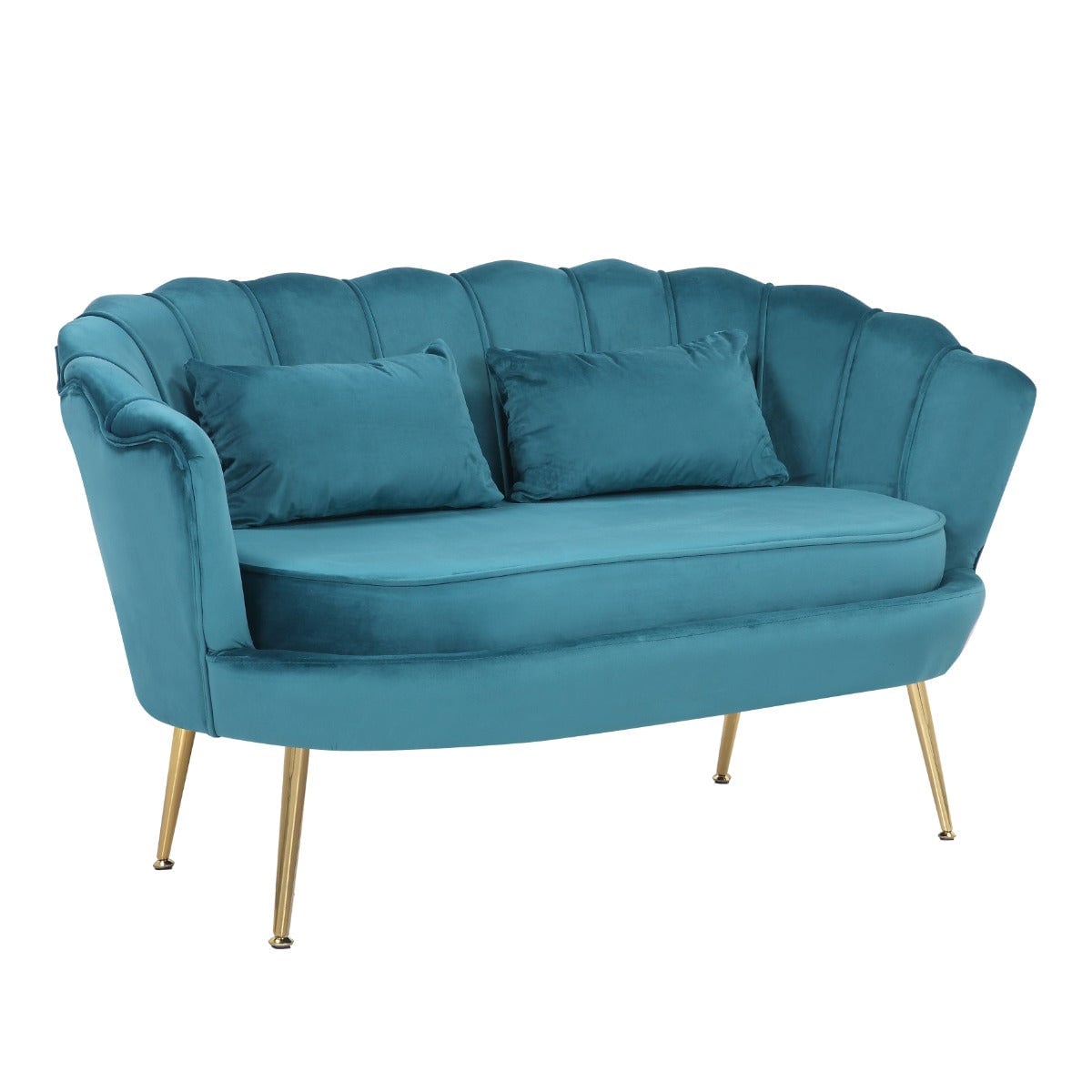 Velvet Teal 2 Seat Daisy Accent Chair - Tesco Groceries