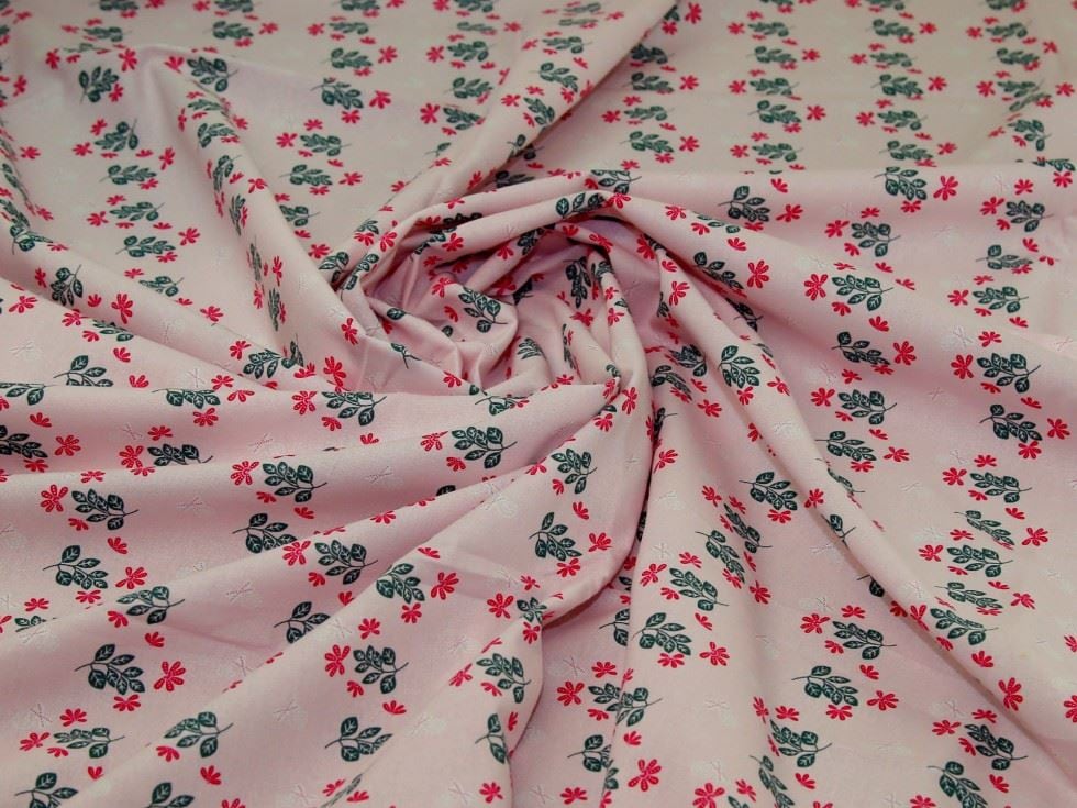 Pink 100% Cotton Fabric for Bag Making, Dressmaking, Quilting, 139cm ...