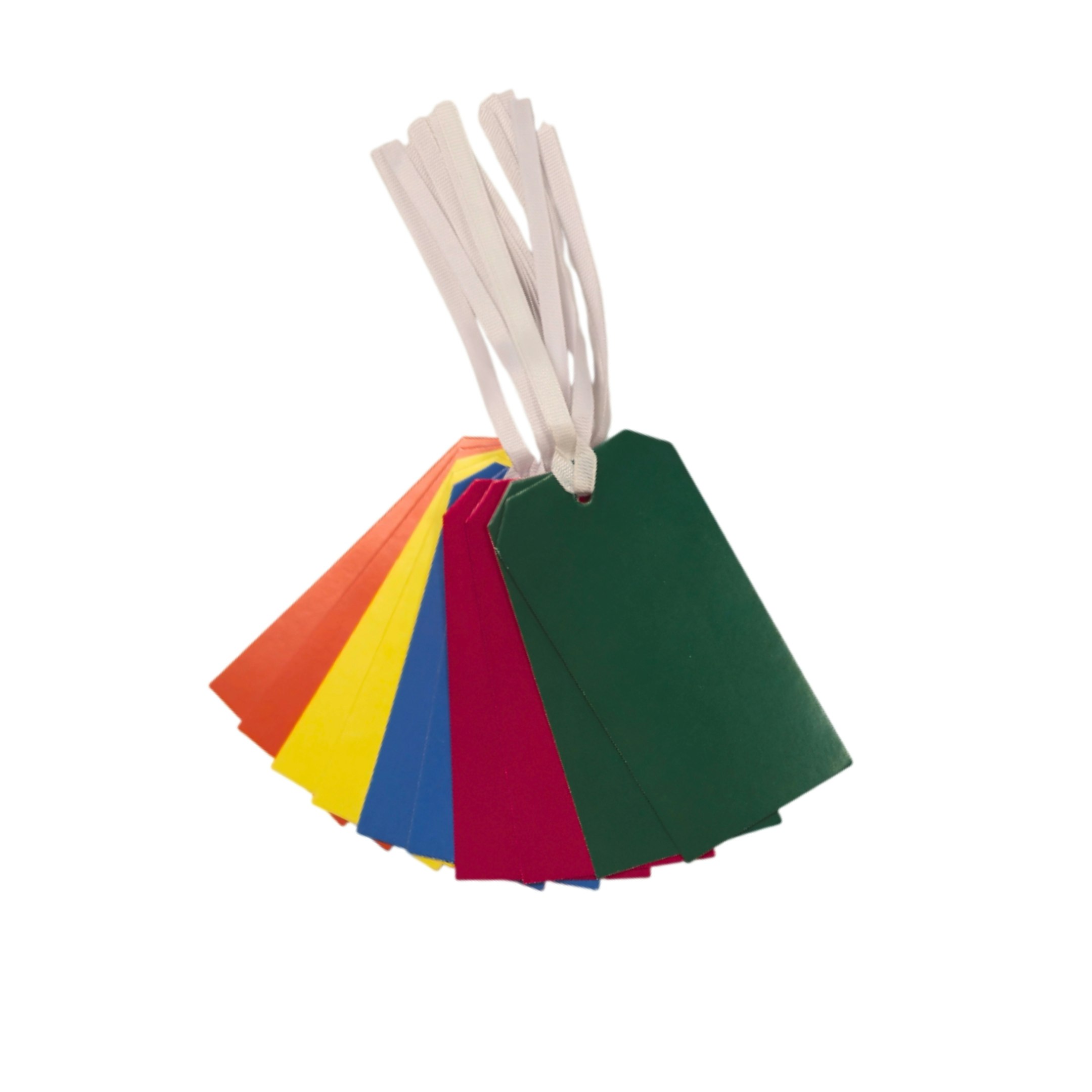 Pack of 10 Assorted Bright Coloured Strung Tags 60 x 120mm - Tesco ...