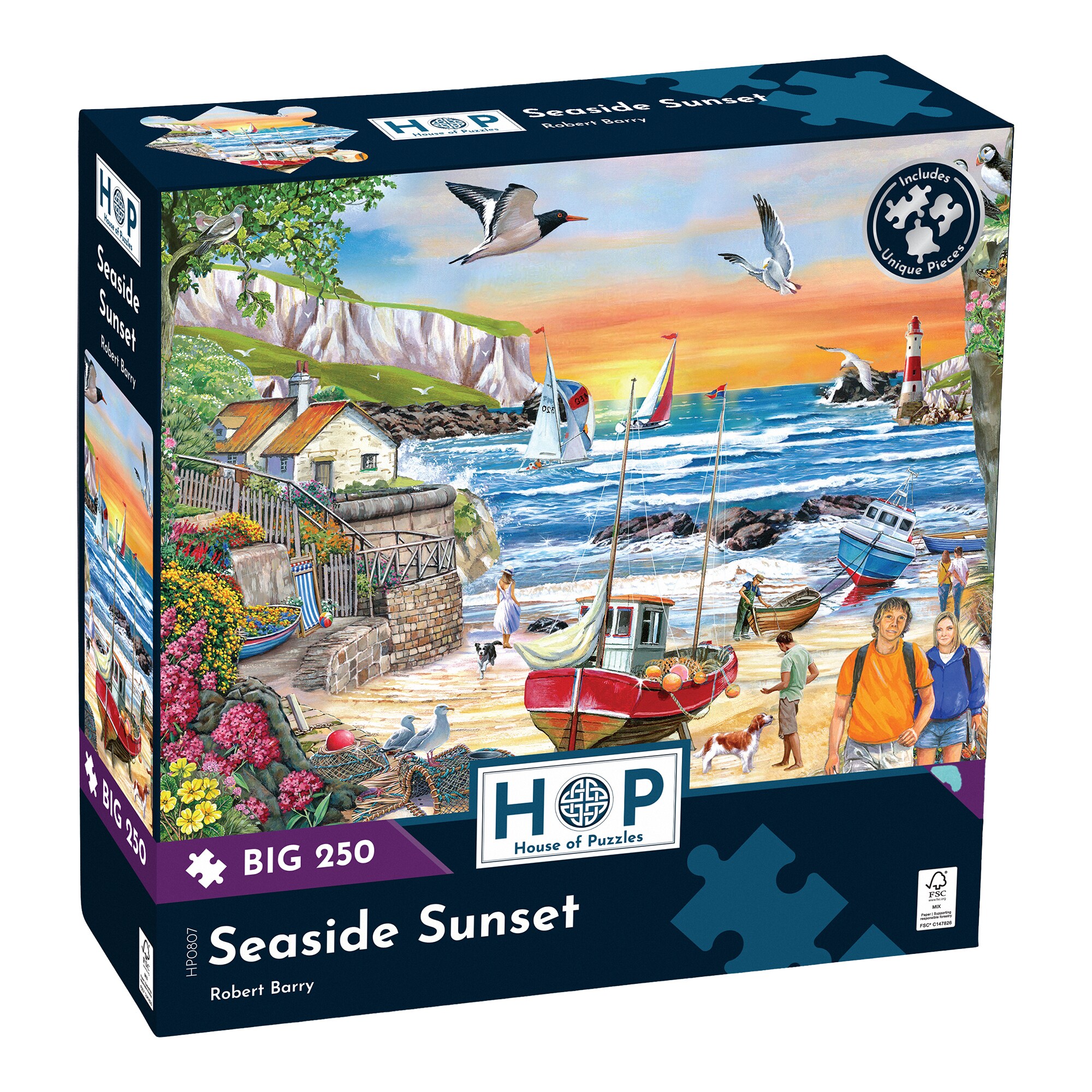 Seaside Sunset BIG 250 Piece Jigsaw Puzzle - Tesco Groceries