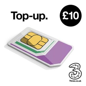 Three £10 mobile Top Up